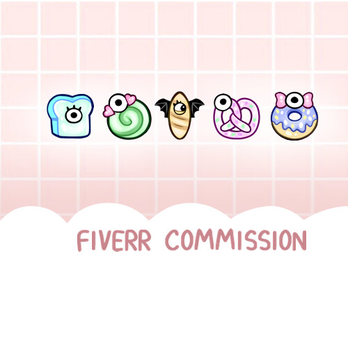 ArtStation - pastel goth bread twitch badges
