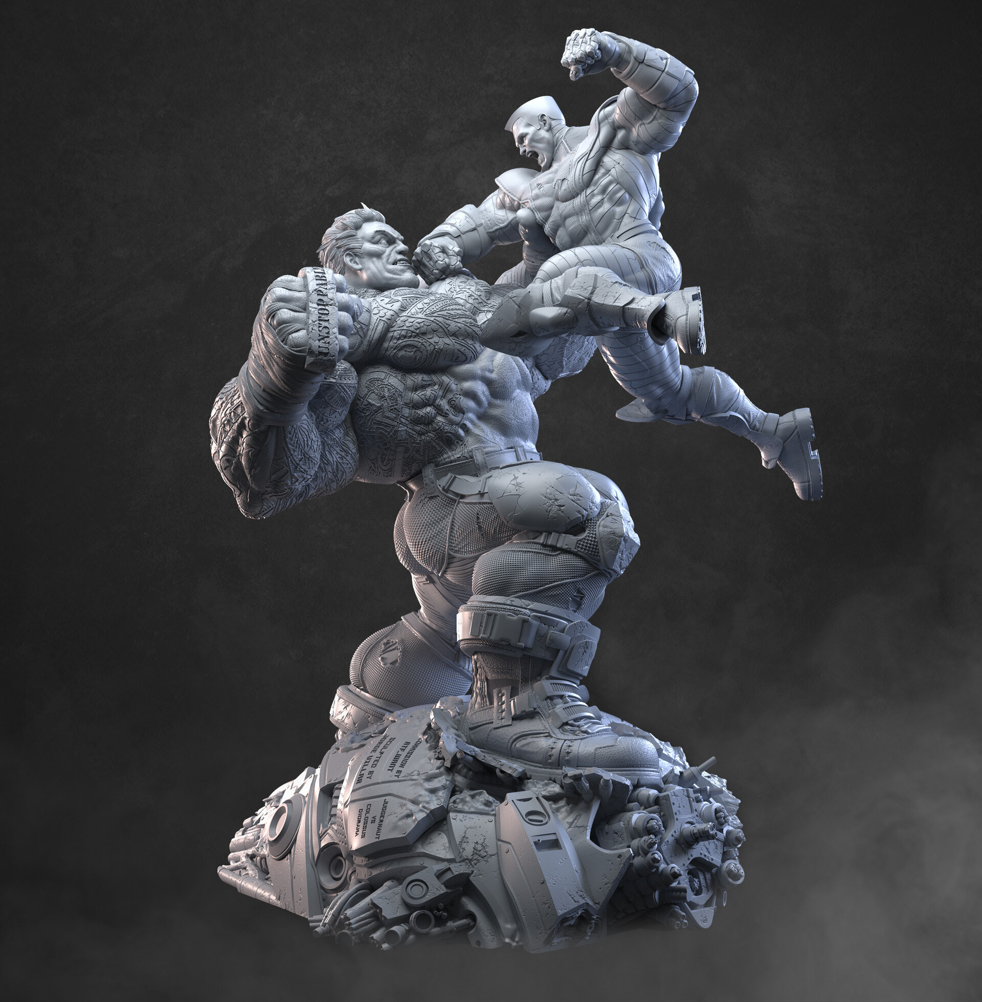 Juggernaut Vs Colossus Statue