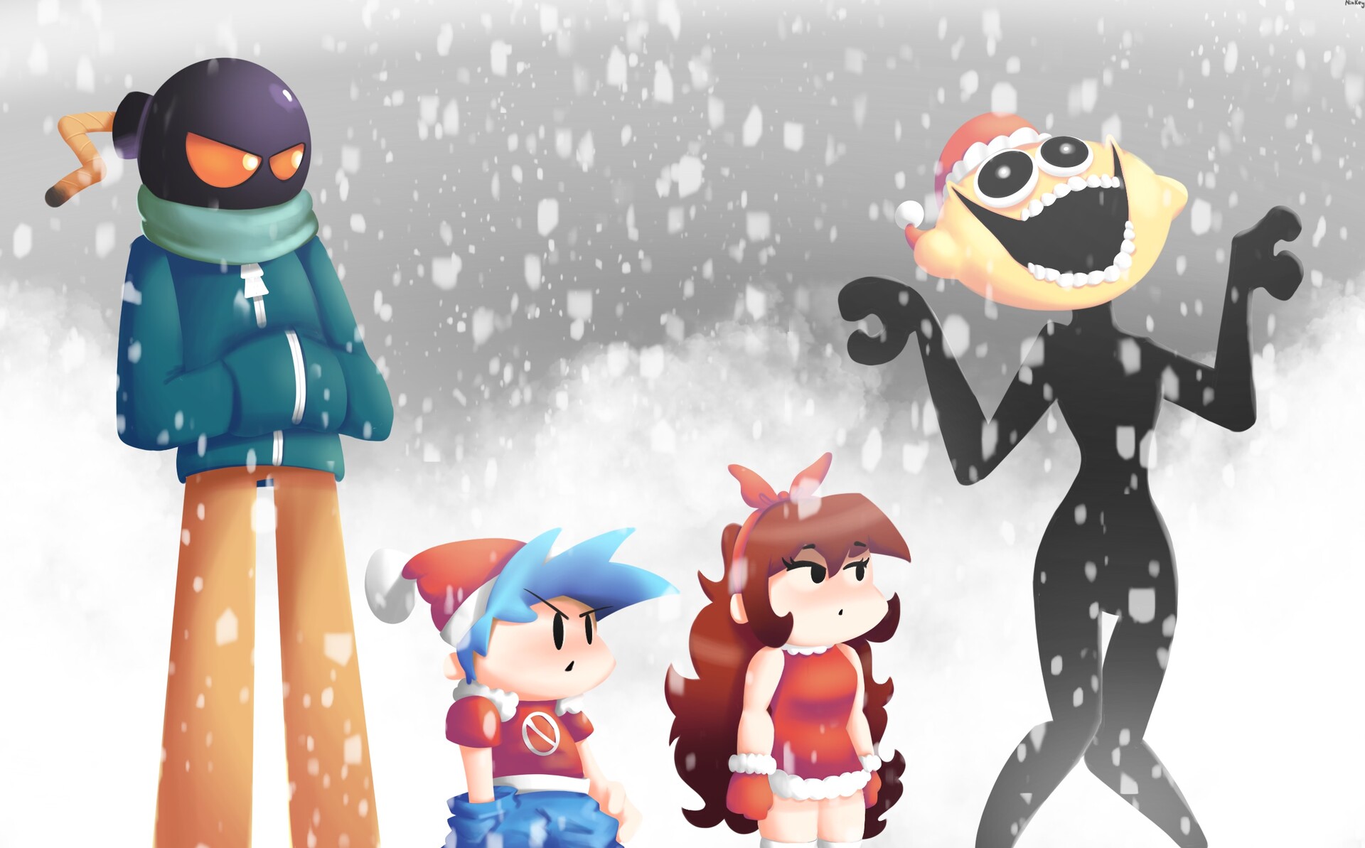 ArtStation - Bf, Gf, Whitty and Monster in the snow