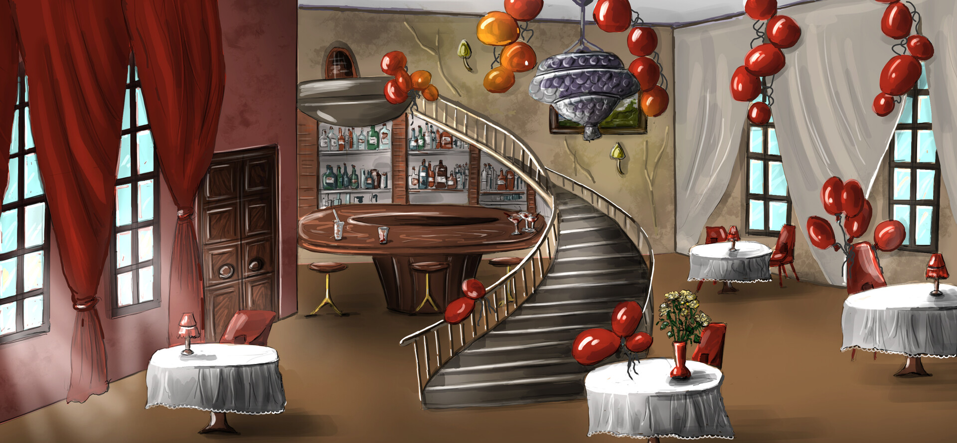 ArtStation - Game background. 2D art