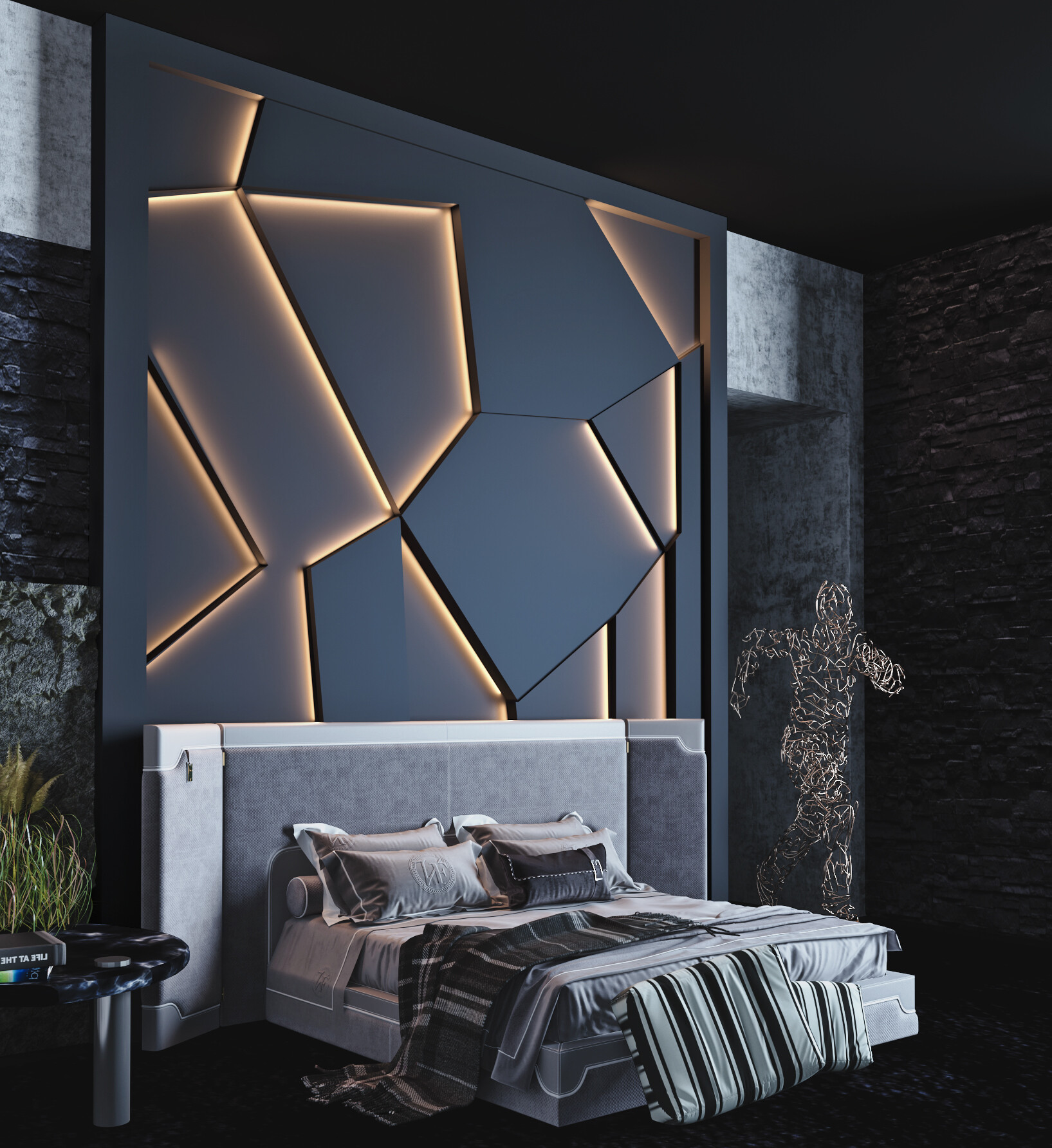 ArtStation - Black Bedroom