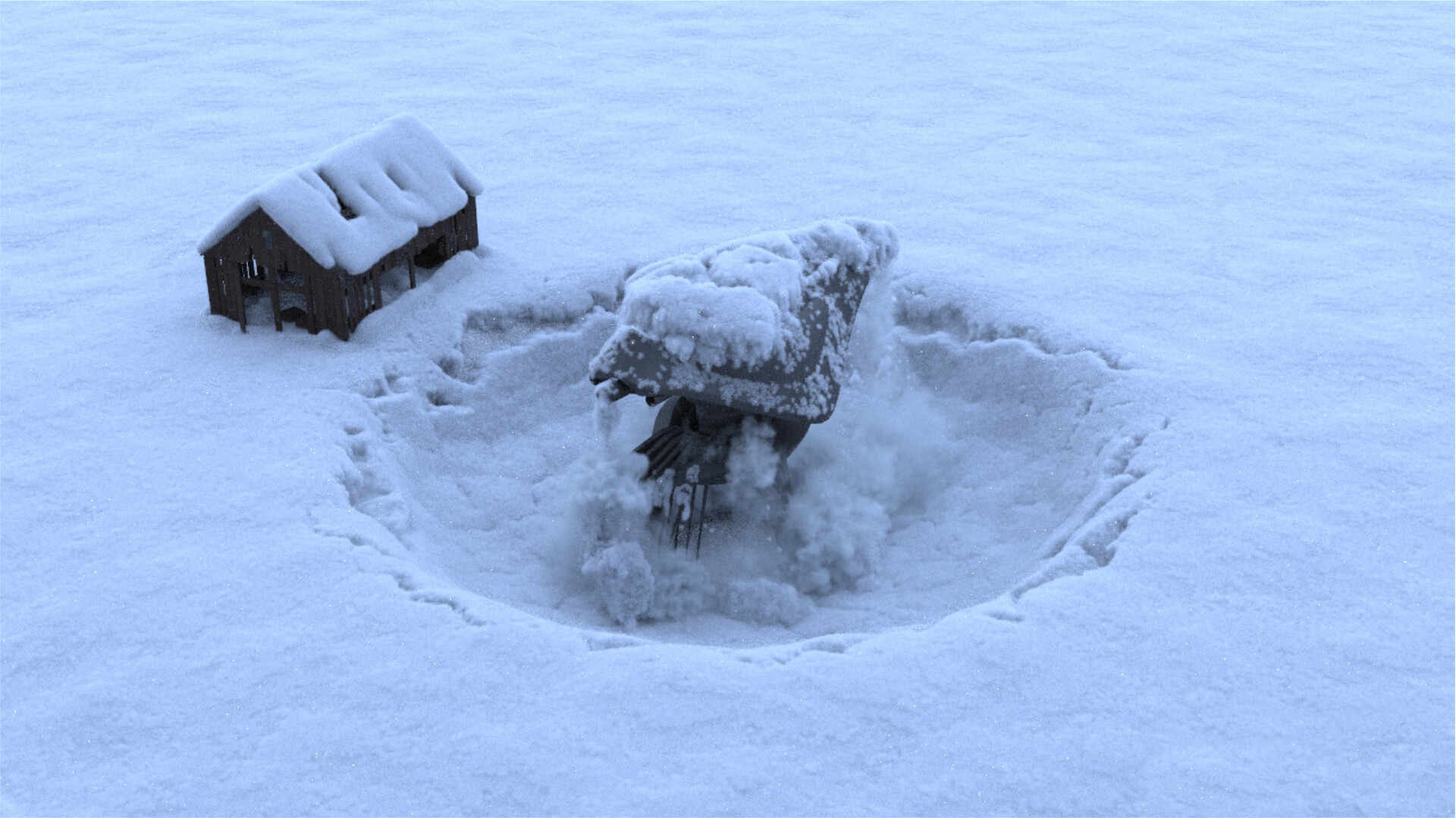 ArtStation - Houdini snow simulation