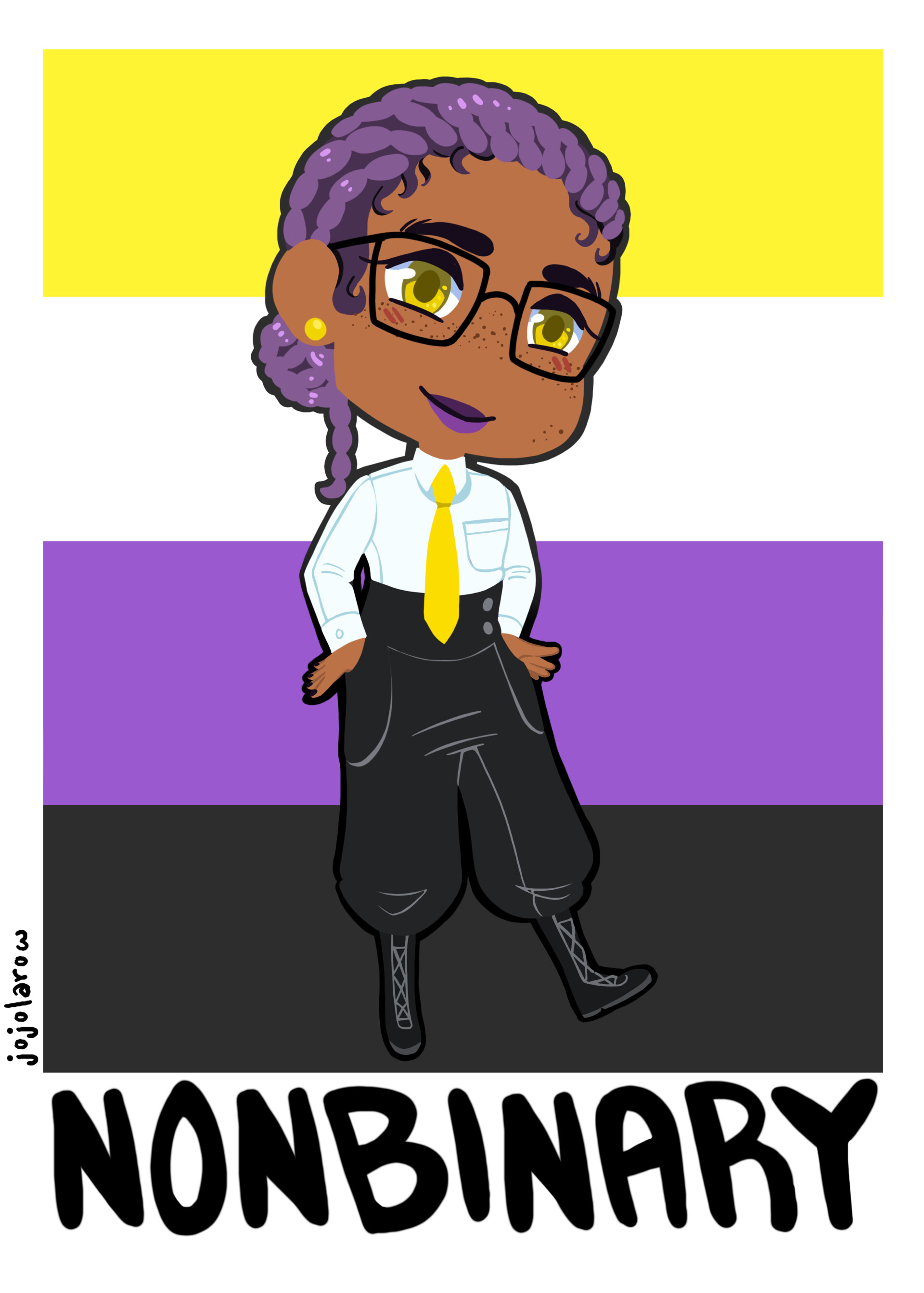 ArtStation - Grad Show Sticker - Nonbinary