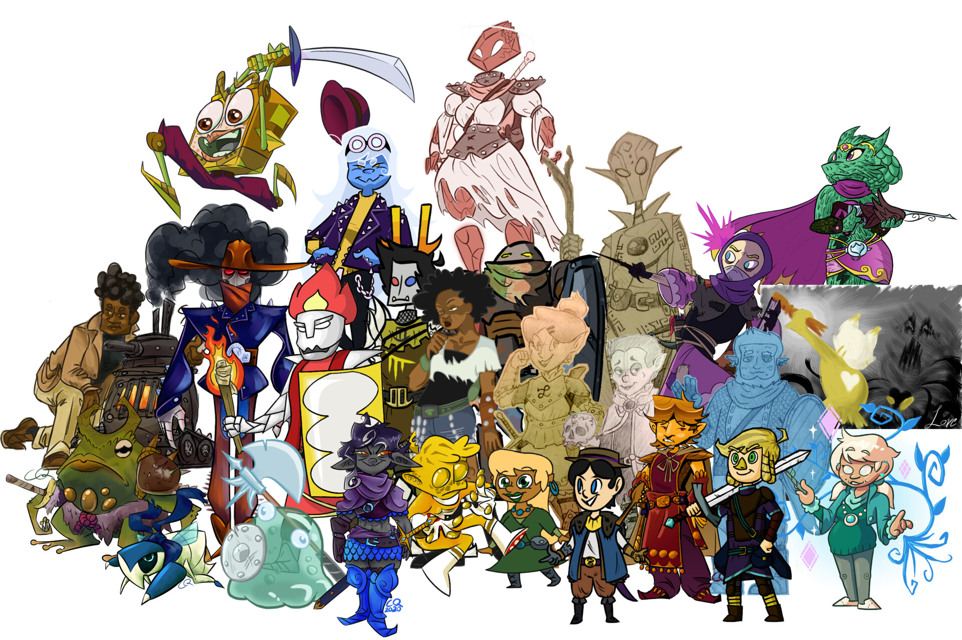 ArtStation - Group Layout Examples