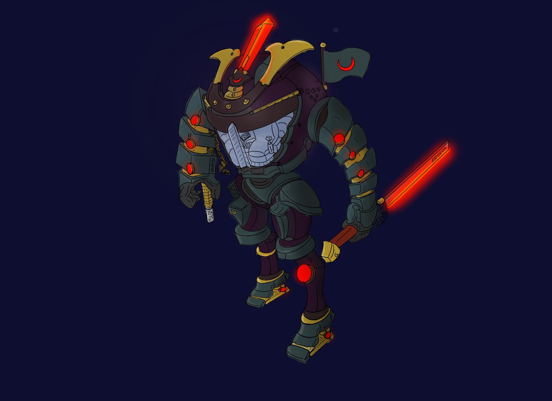 ArtStation - Samurai Mech Concept