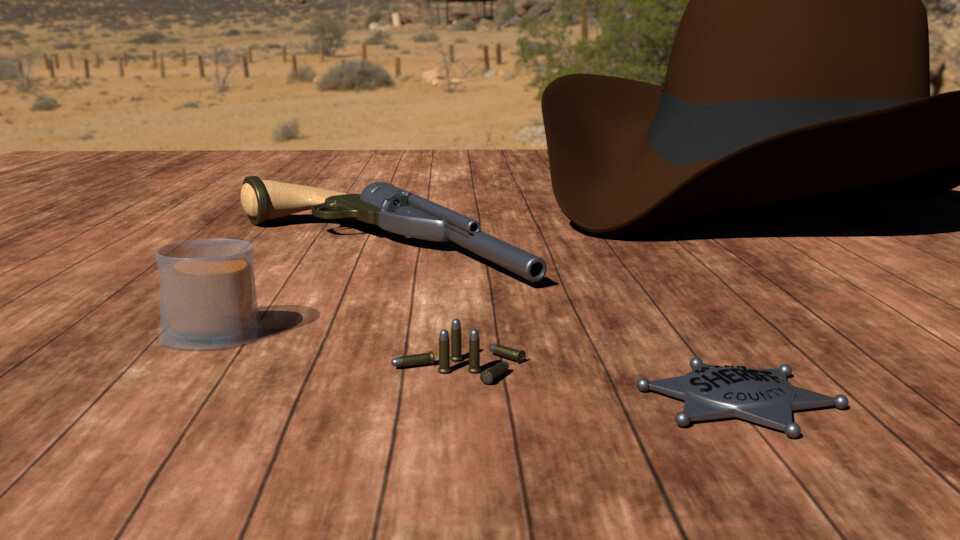 ArtStation - Colt 1869 with other props