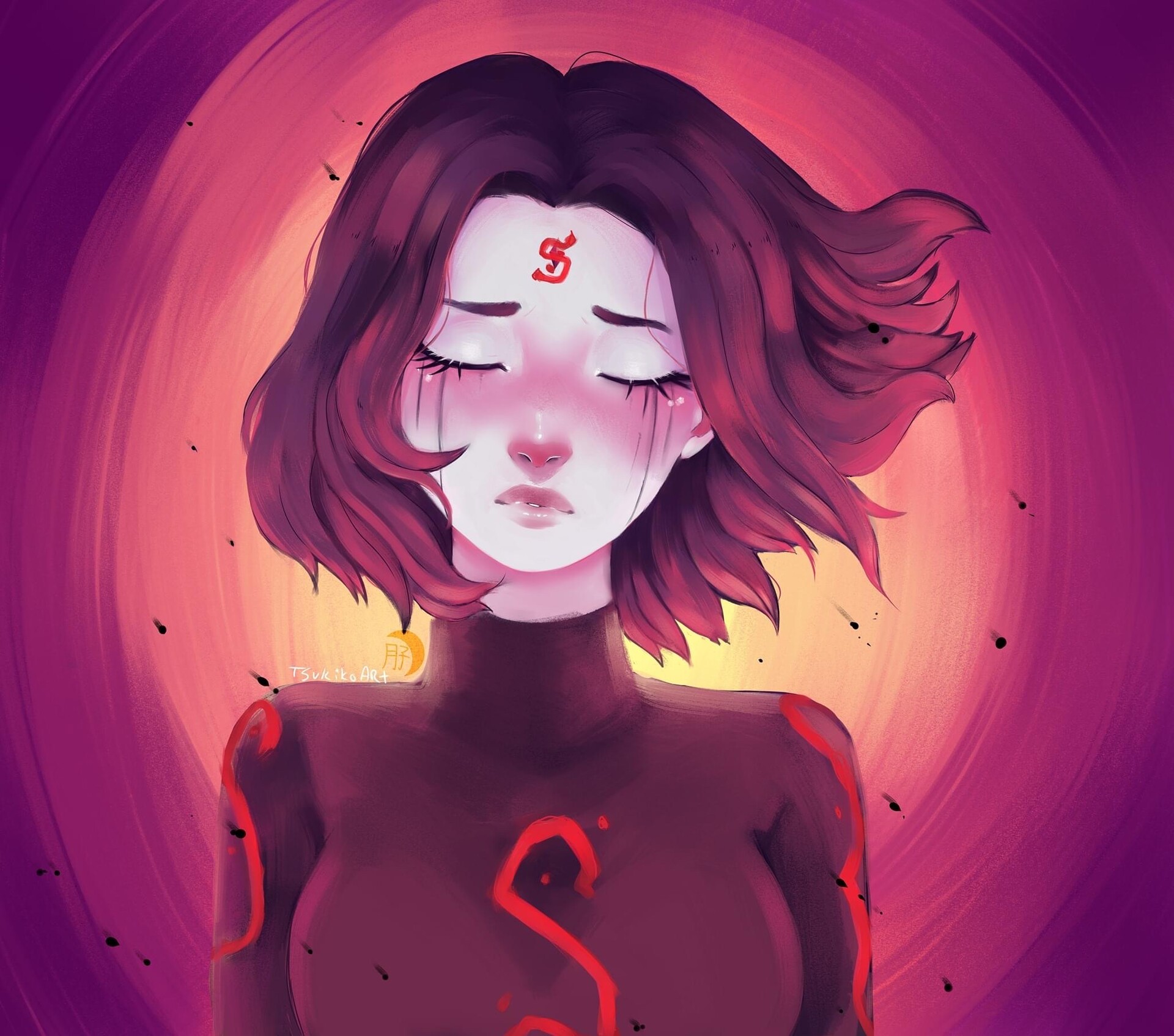 ArtStation - Raven - mark of Scath - Teen Titans fanart