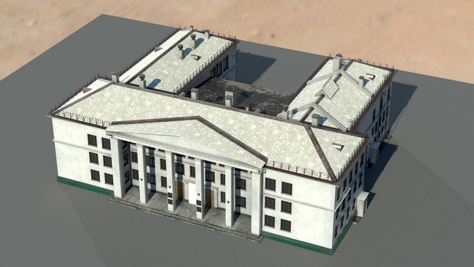 ArtStation - 3d model old architecture building