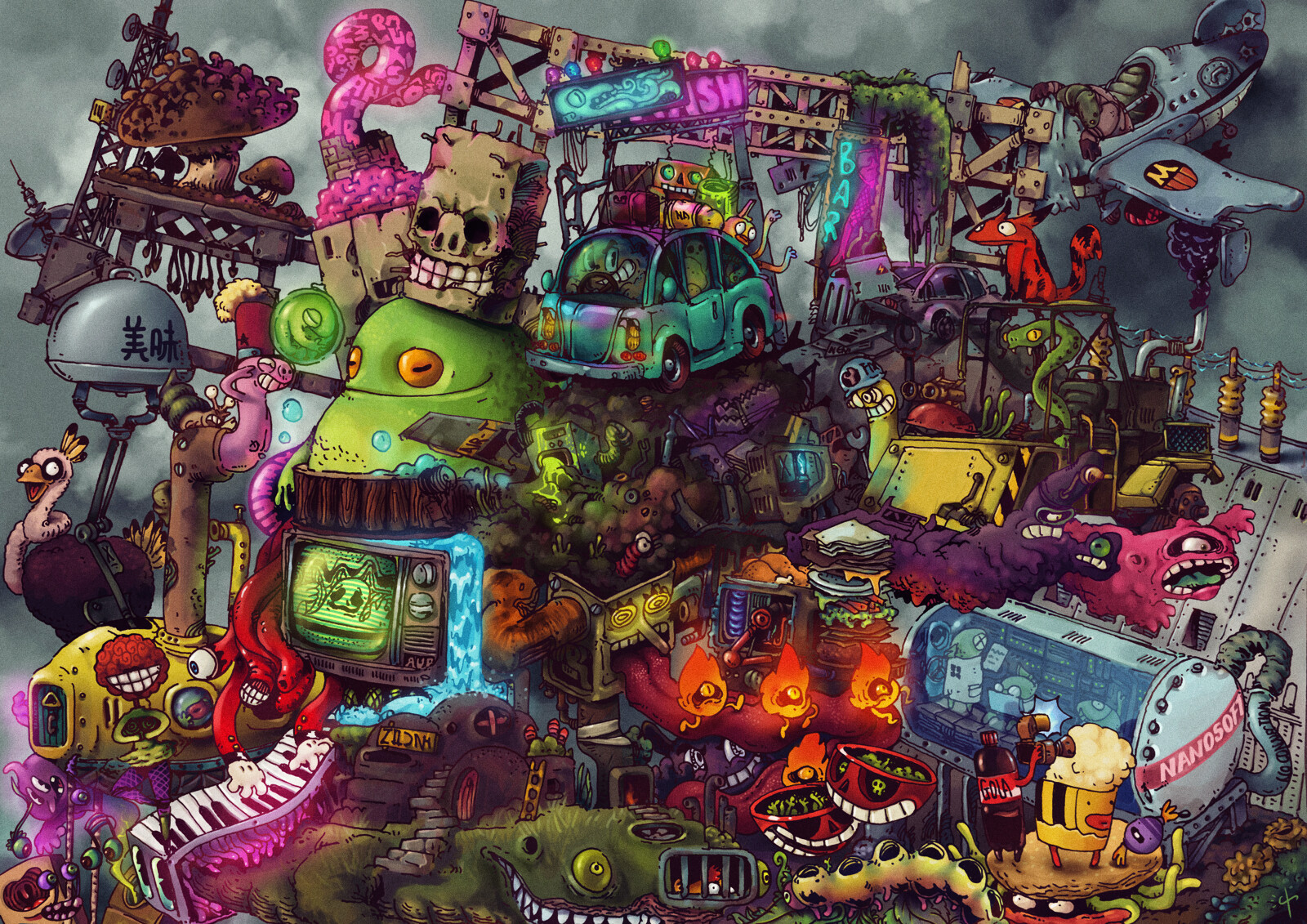 ArtStation - Neon dump pit