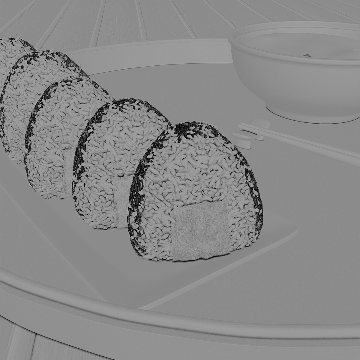 Francesco Rossini - Onigiri and wood