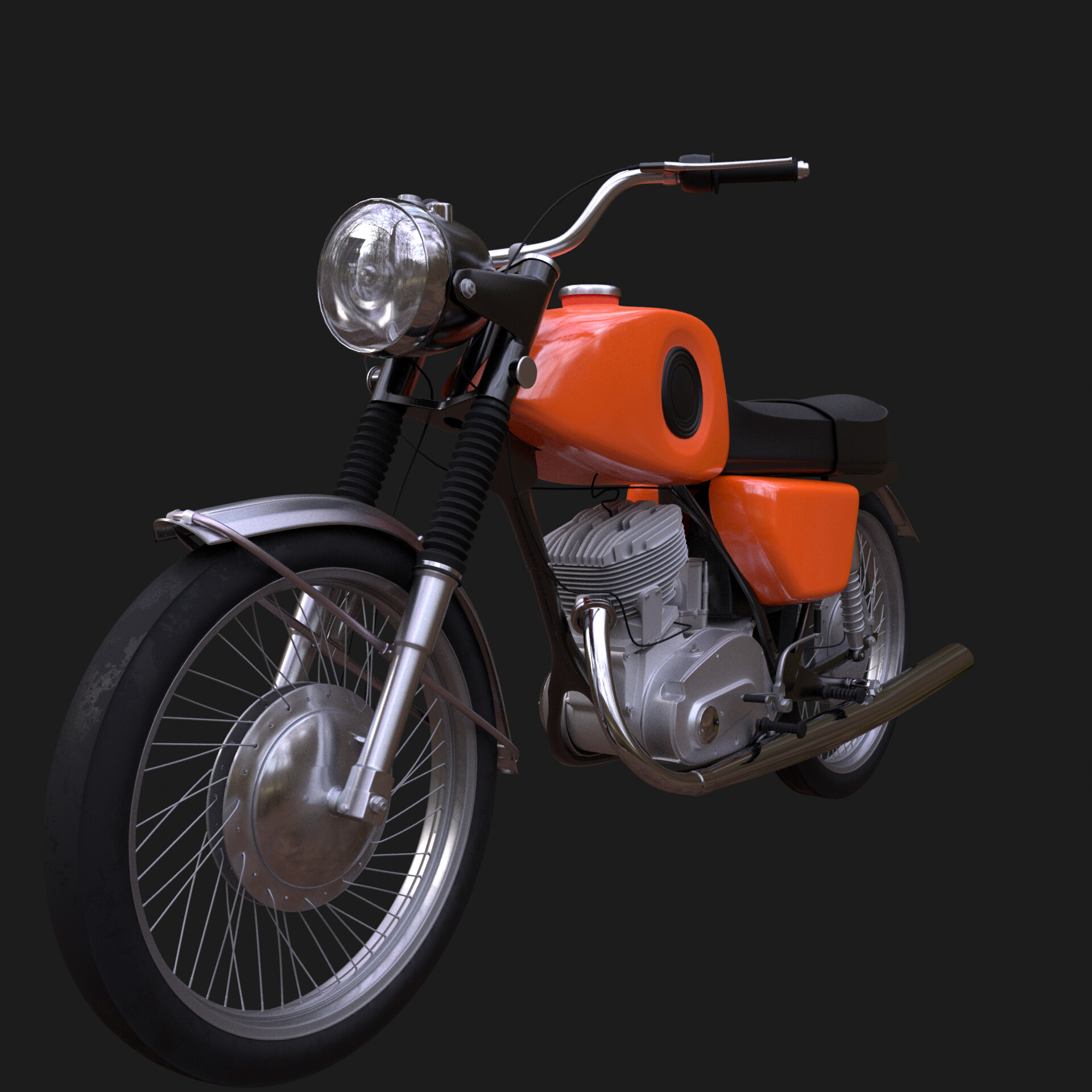 ArtStation - Soviet motorcycle. Izh planet sport.