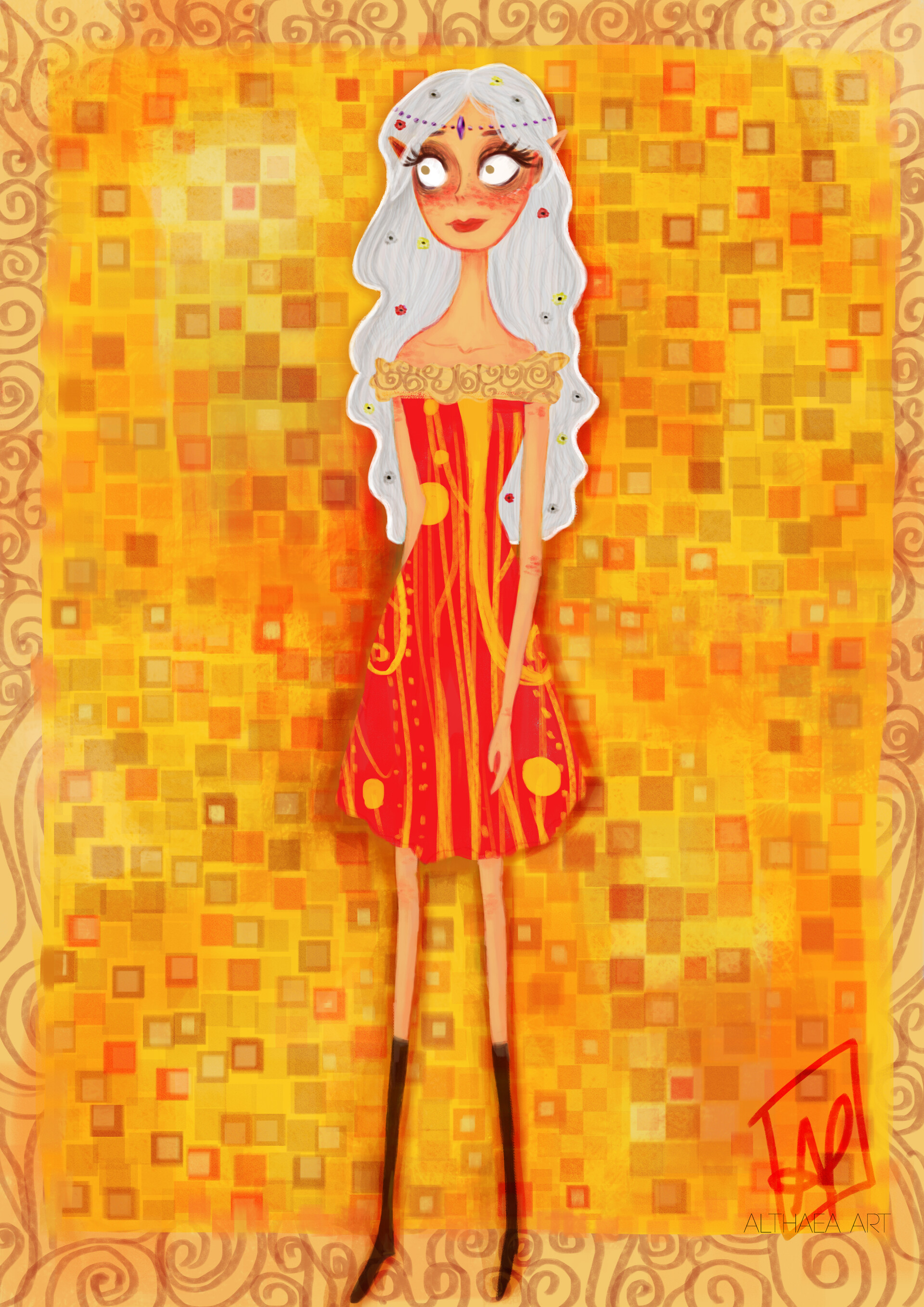 ArtStation - Alannya (OC) - Tim Burton style.