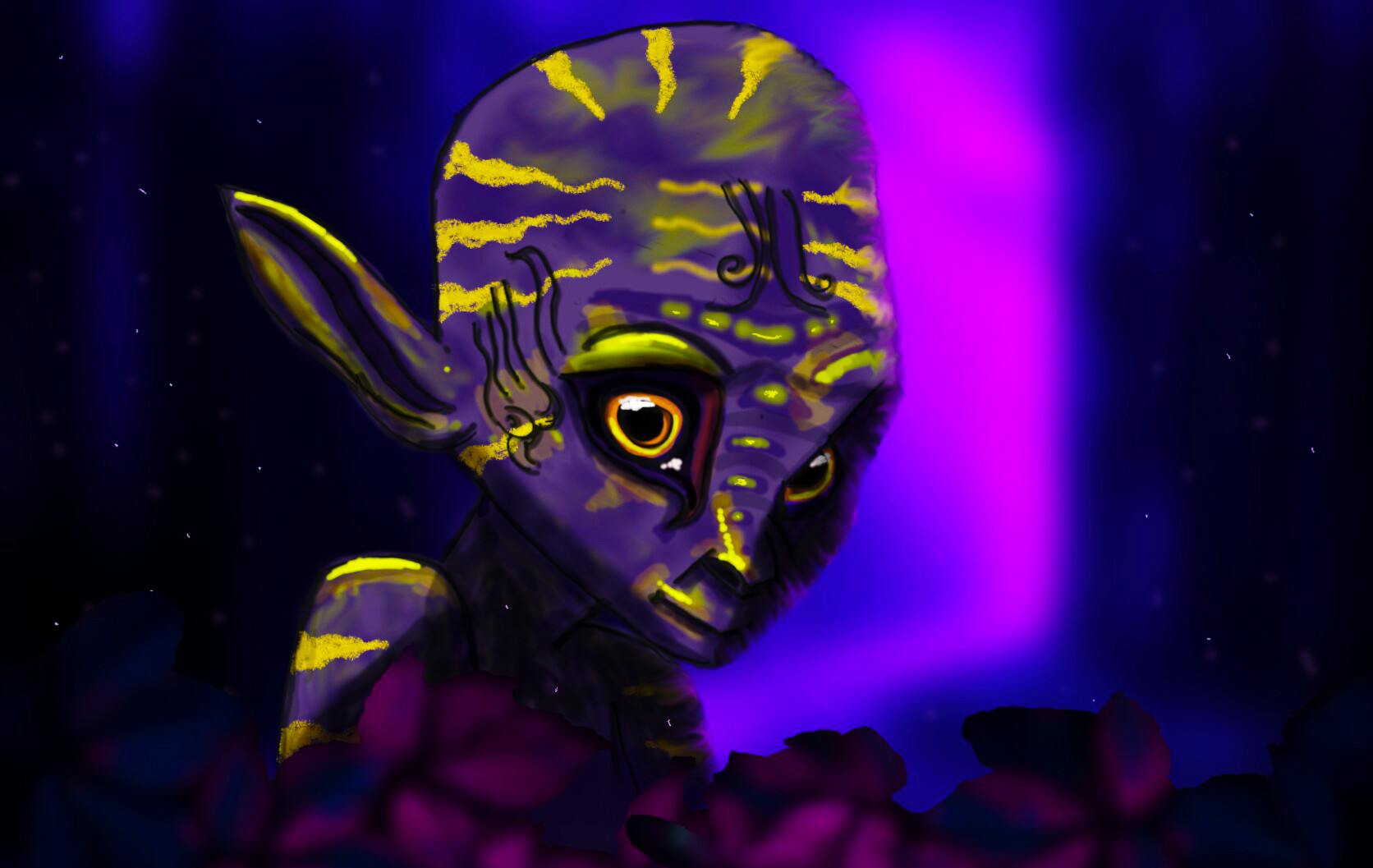 ArtStation - Creature Portrait - Yellow and Purple