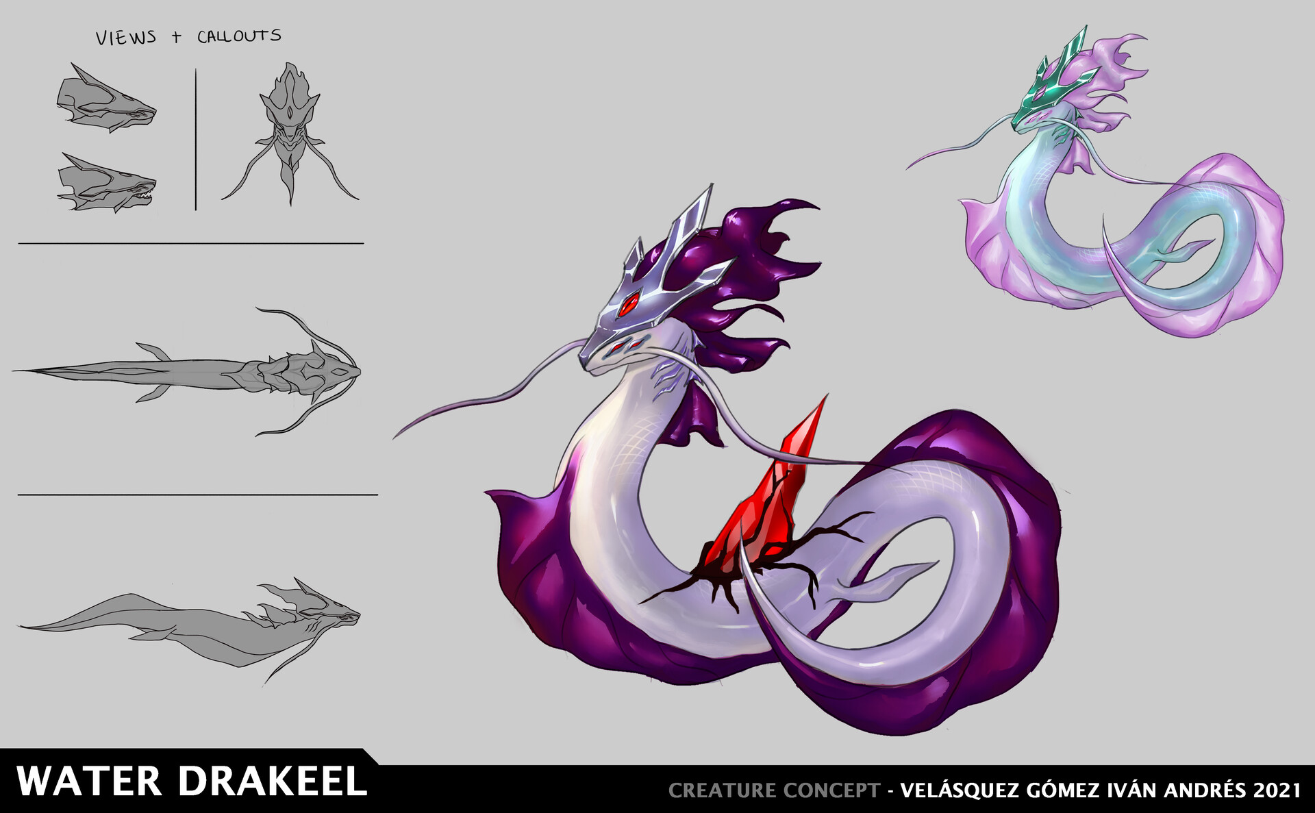 ArtStation - WATER DRAKEEL - The Sea Dragon
