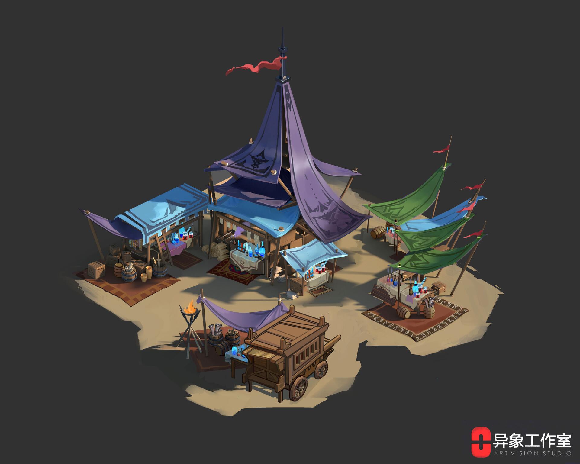 Dawnpu at Art vision studio - building design for War Eternal （埃及文明）