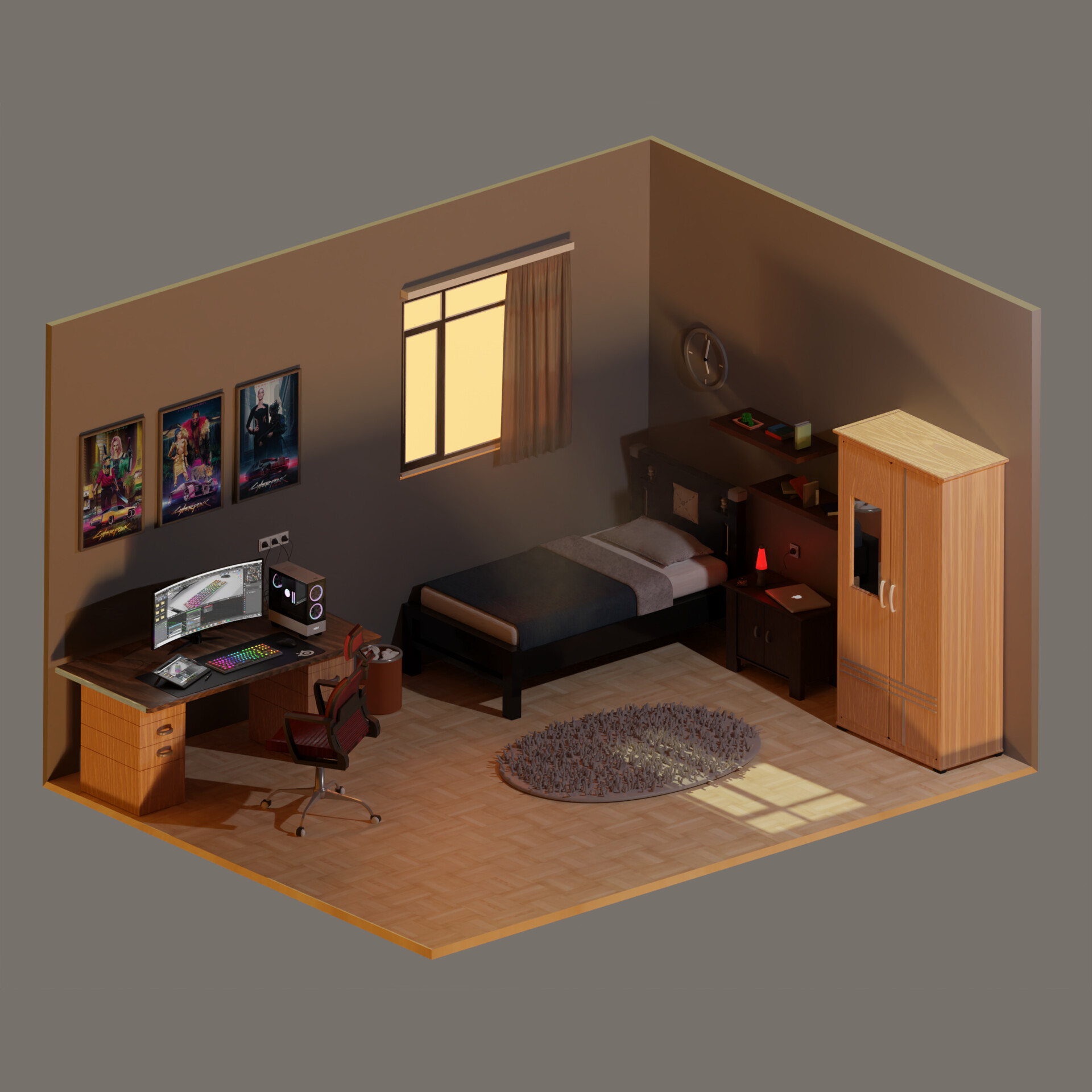 ArtStation - 3D Isometric Room