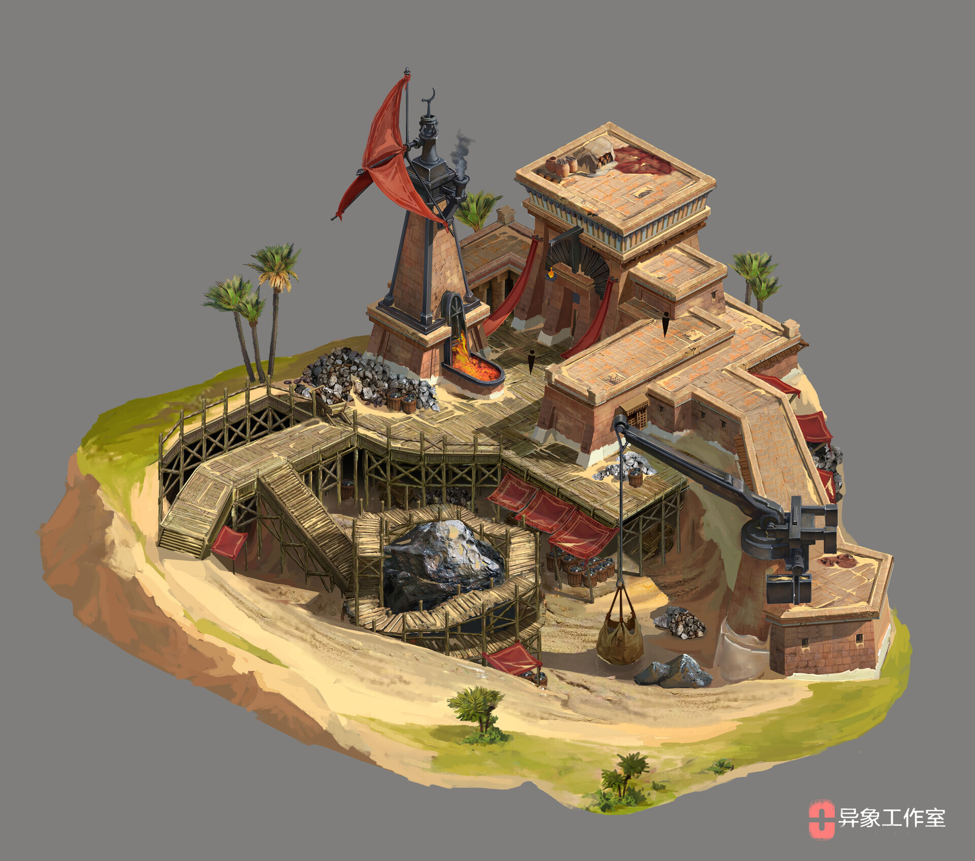 ArtStation - Building Design for War Eternal （埃及文明）