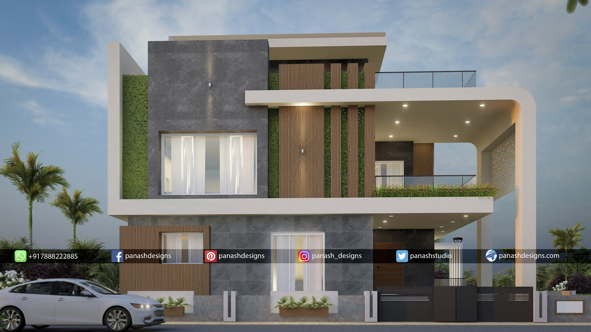 Modern Row House Elevation