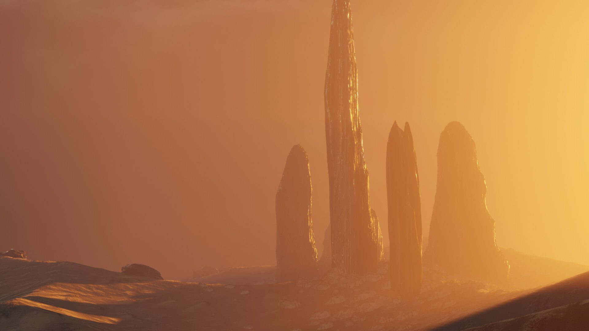 ArtStation - Orange Landscape Concept Art