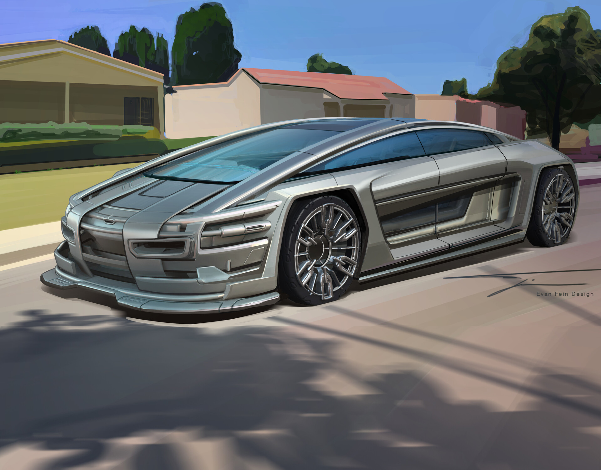 ArtStation - Cyberpunk sedan concept