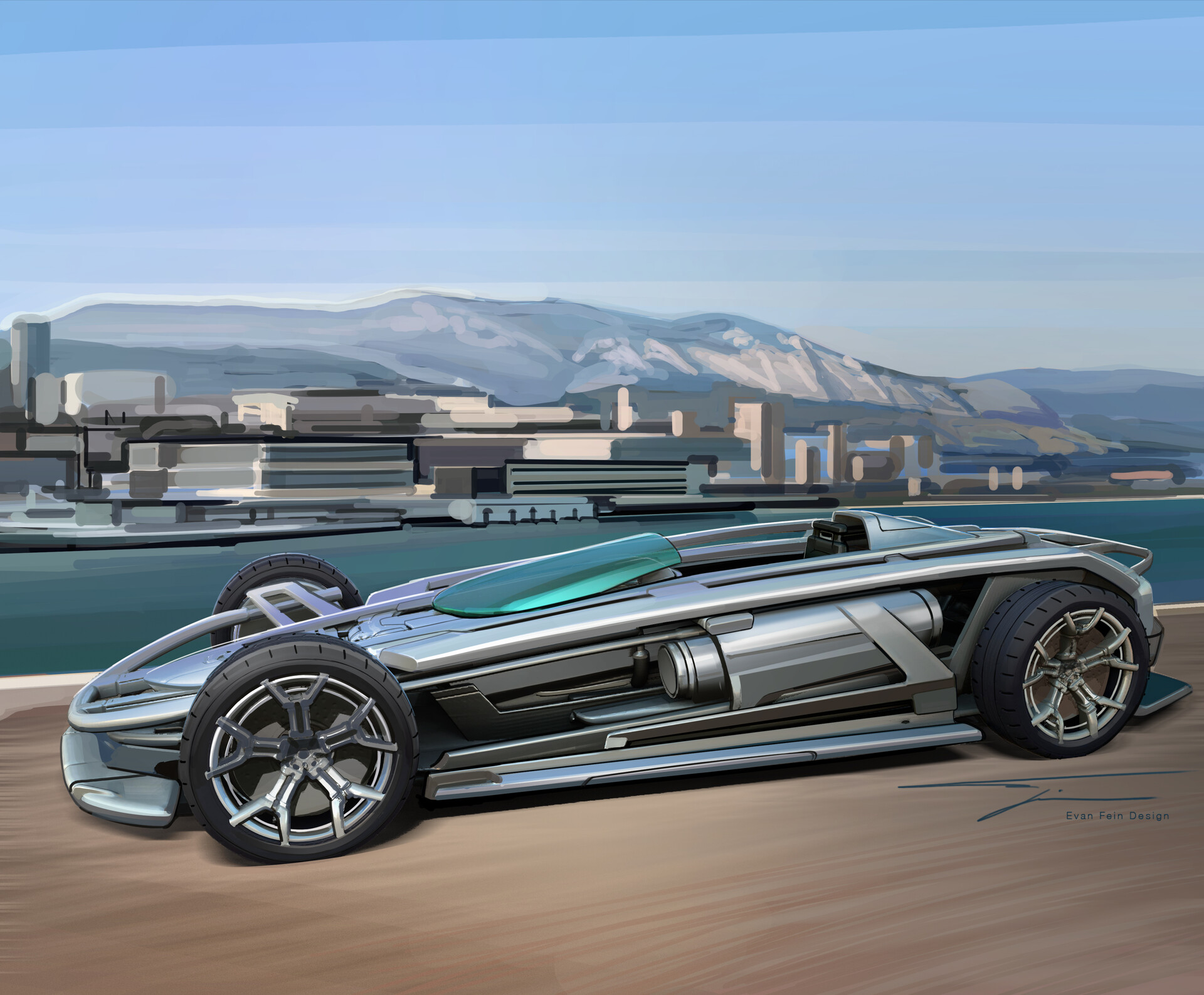 ArtStation - Sci-fi racecar concept