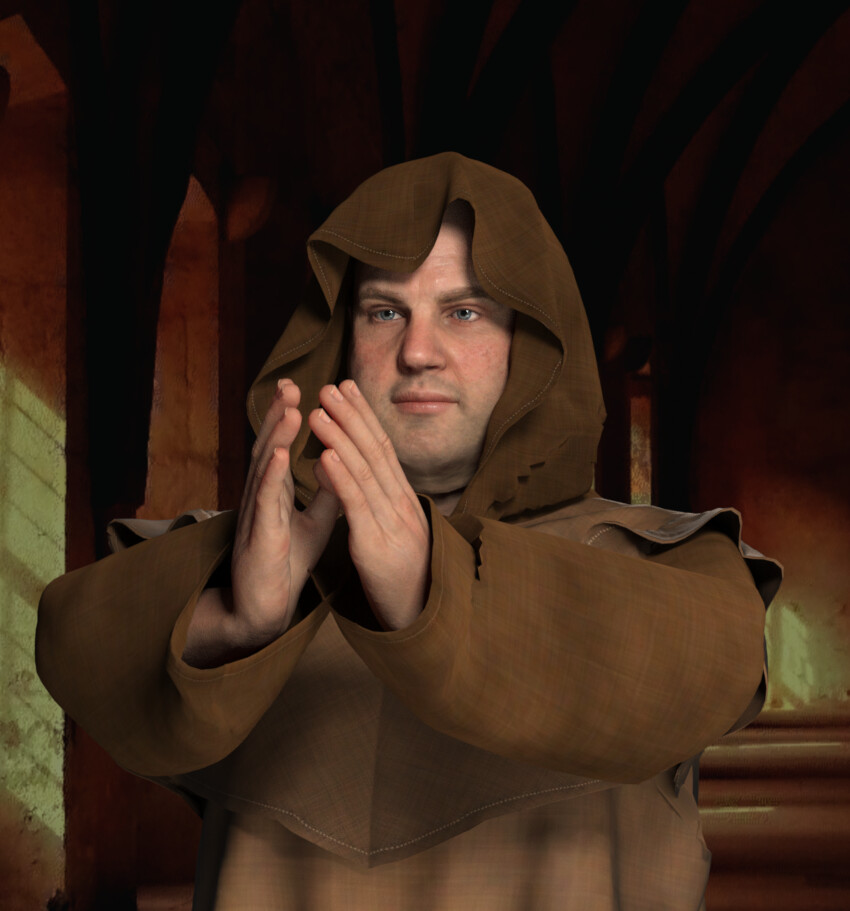 ArtStation - Medieval Monk Game character