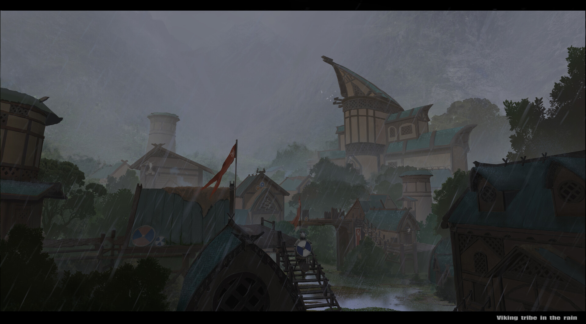 ArtStation - Viking tribe in the rain（2019）