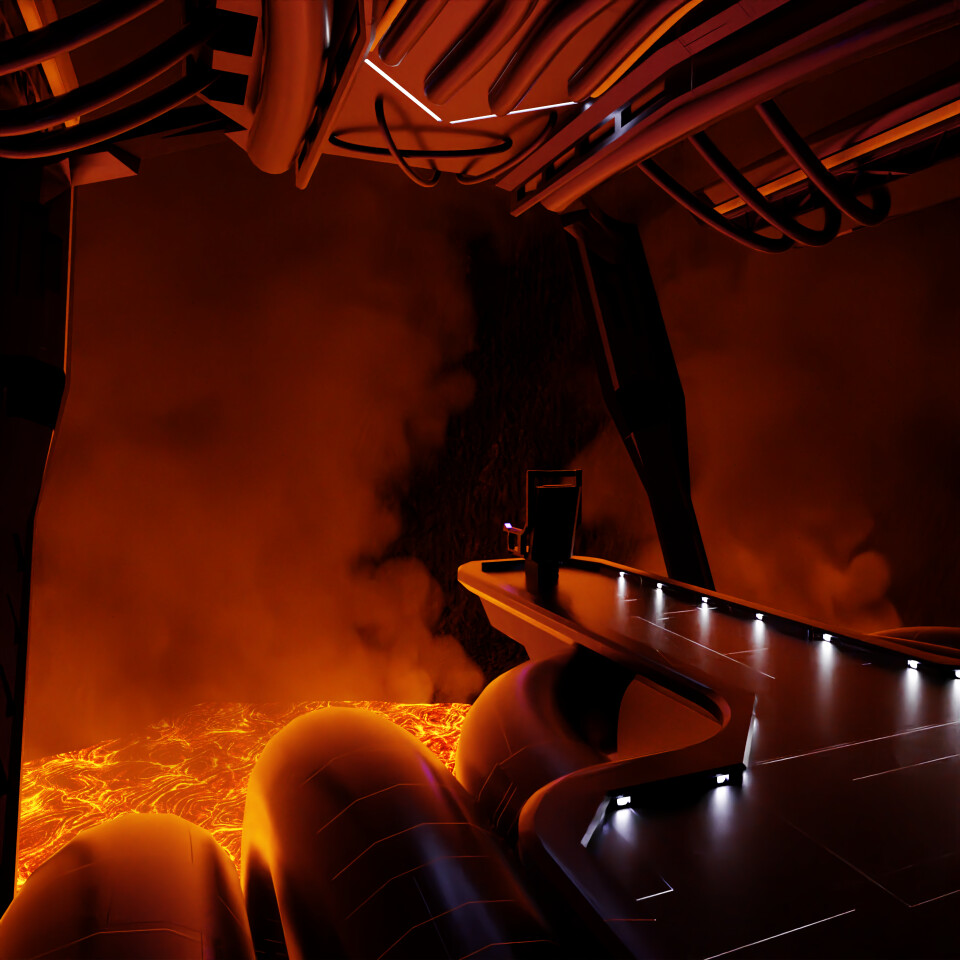 ArtStation - Inner volcano View Platform - Engine 4: Octane (for Blender)