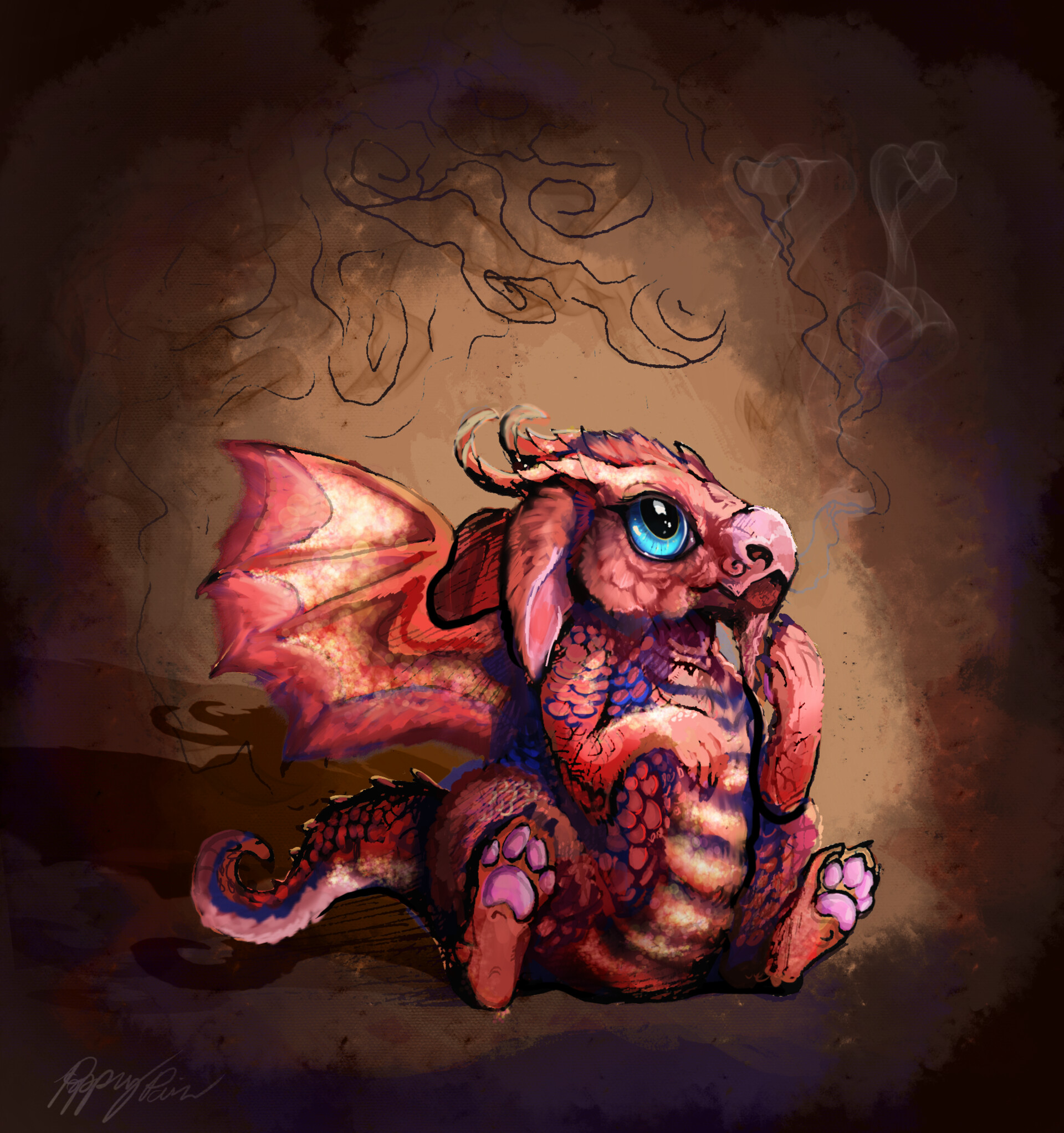 ArtStation - Rouge the Enchanted Dragon Children's book