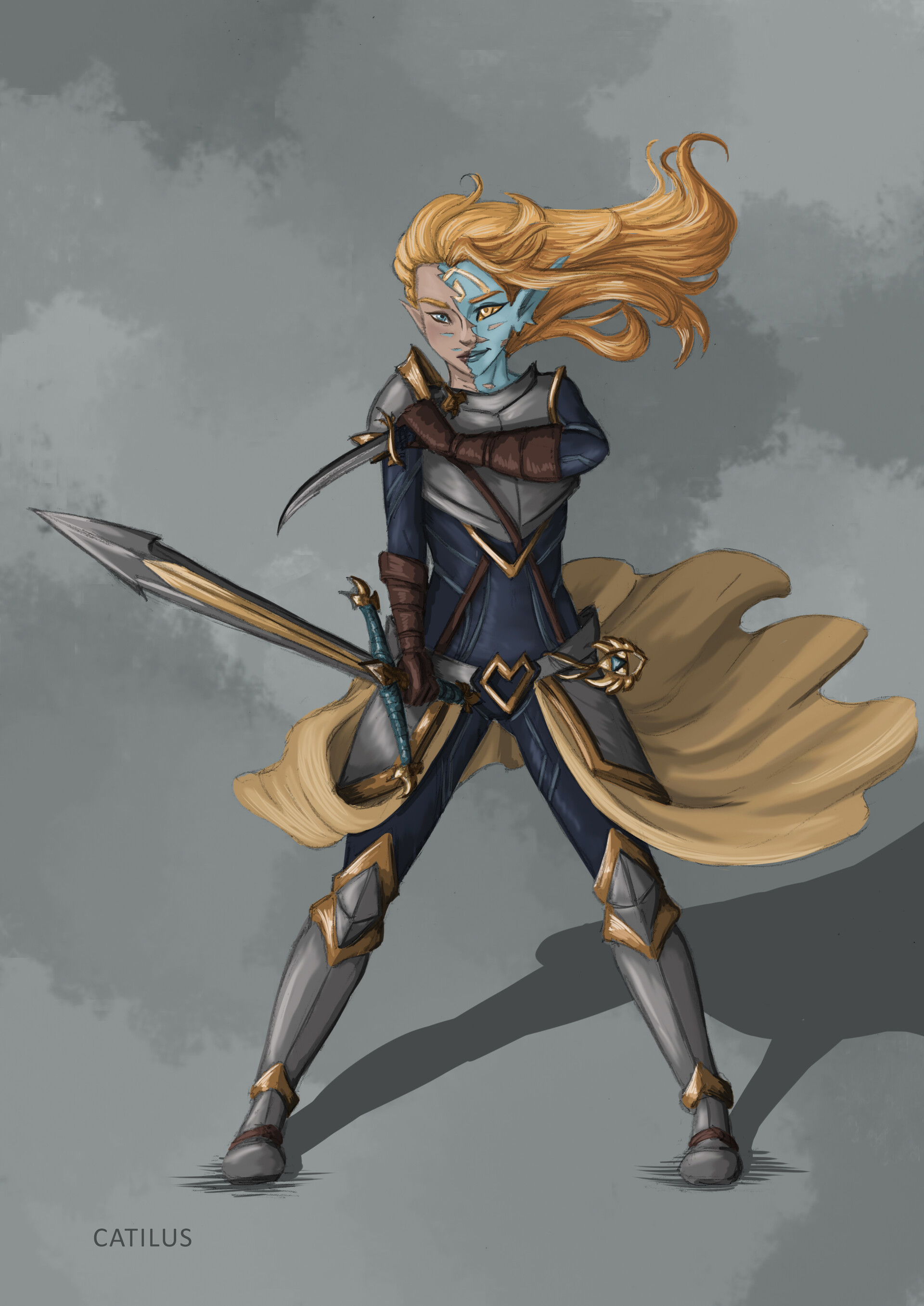 ArtStation - Cagalli Starchaser, Half-Elf Rogue and Sorceress