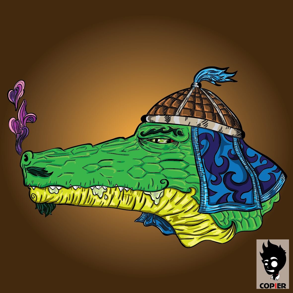 ArtStation - Profile adobe illustrator drawing (Mongolian character)