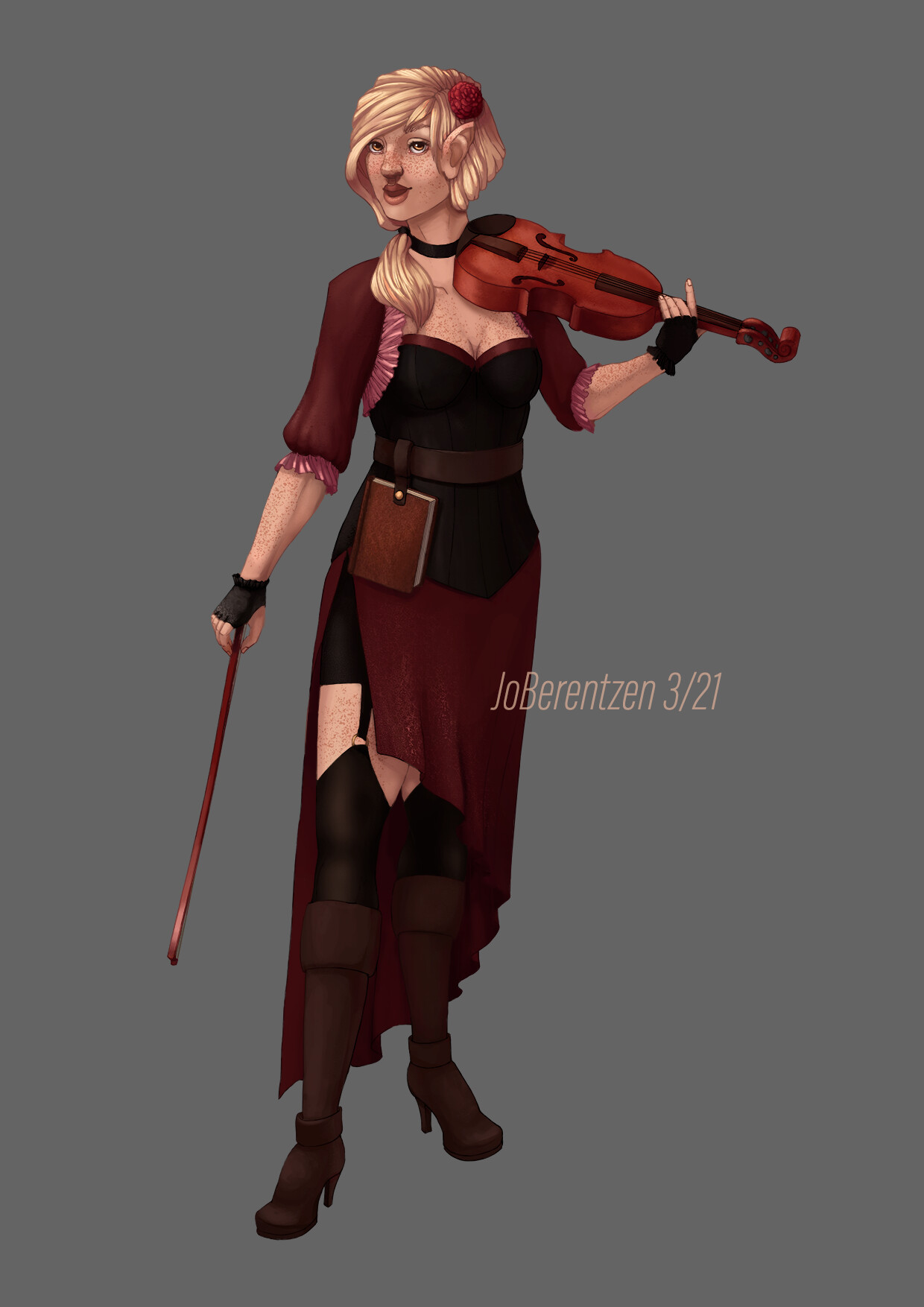 ArtStation - Delilah (half elf bard)