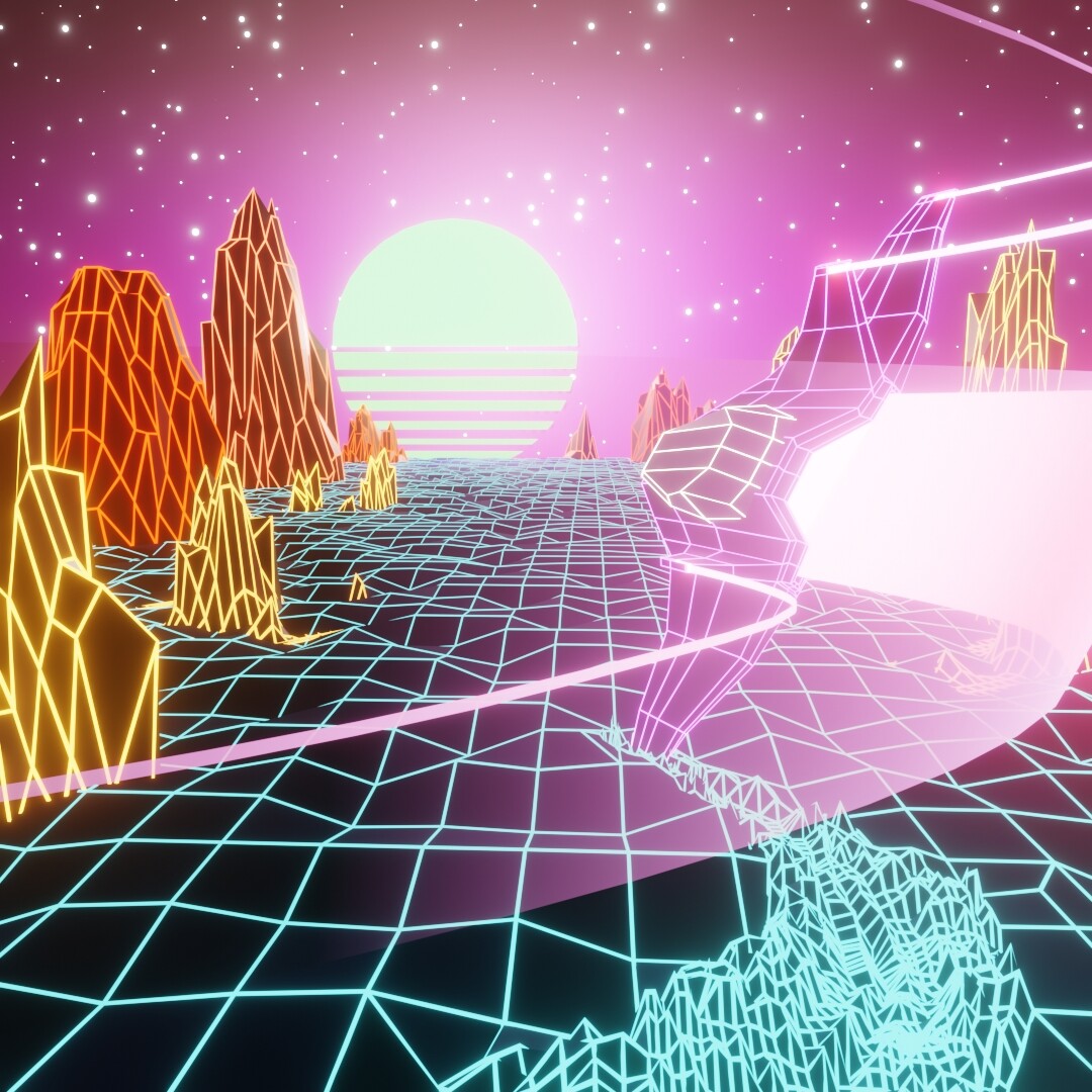 ArtStation - #Blender52 - Week 9 - Vaporwave