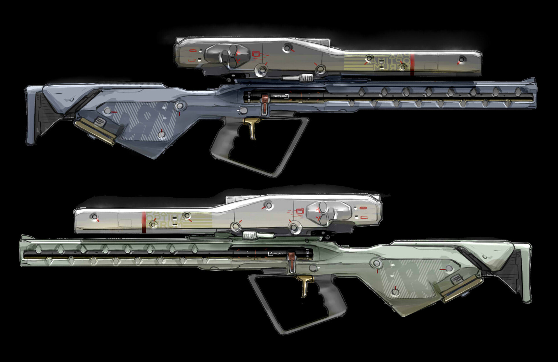 ArtStation - 30 minutes sketch challenge 1- Gauss sniper rifle