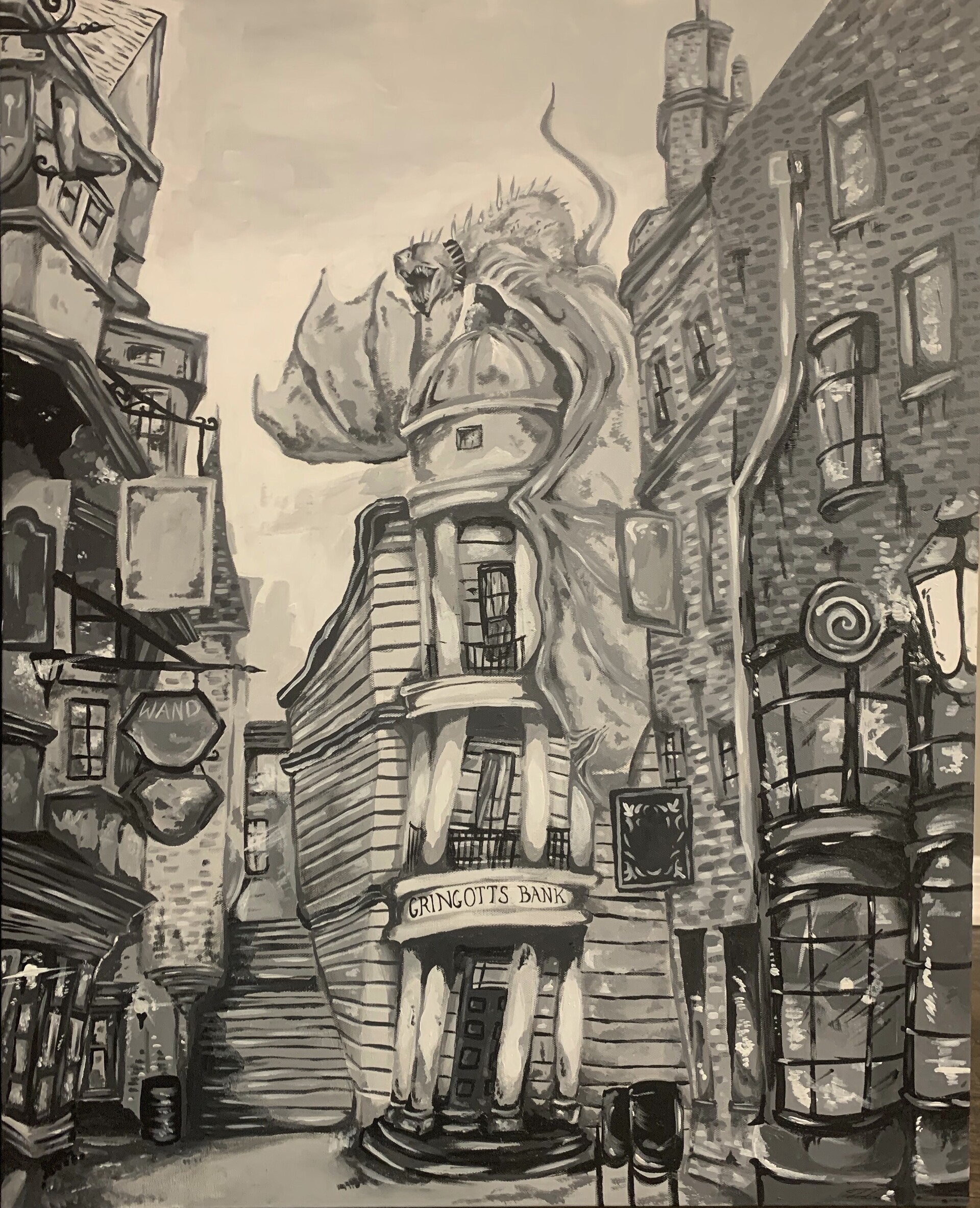 ArtStation - Diagon Alley painting