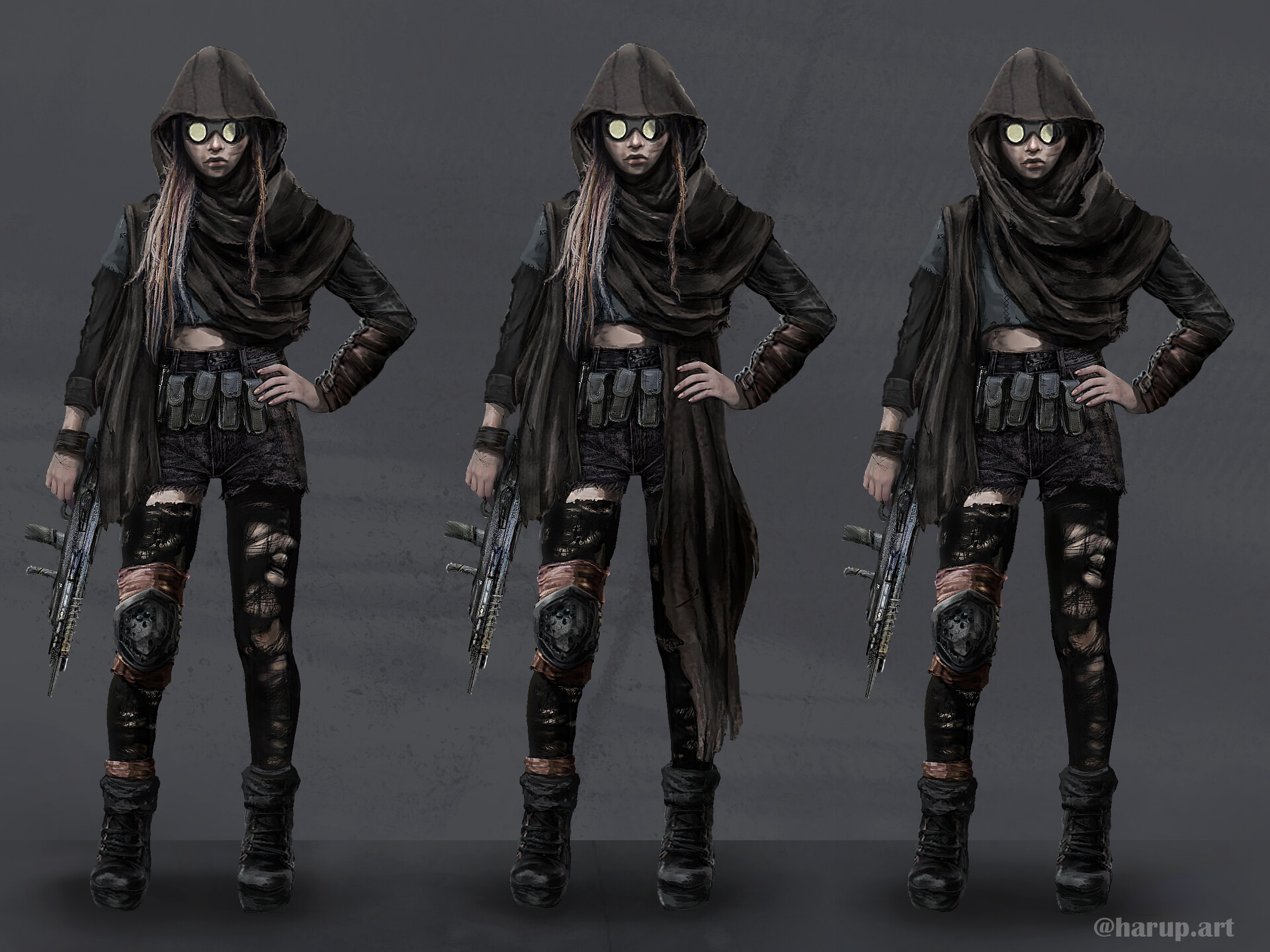 Patrícia Andrade - Concept Art post apocalyptic Girl