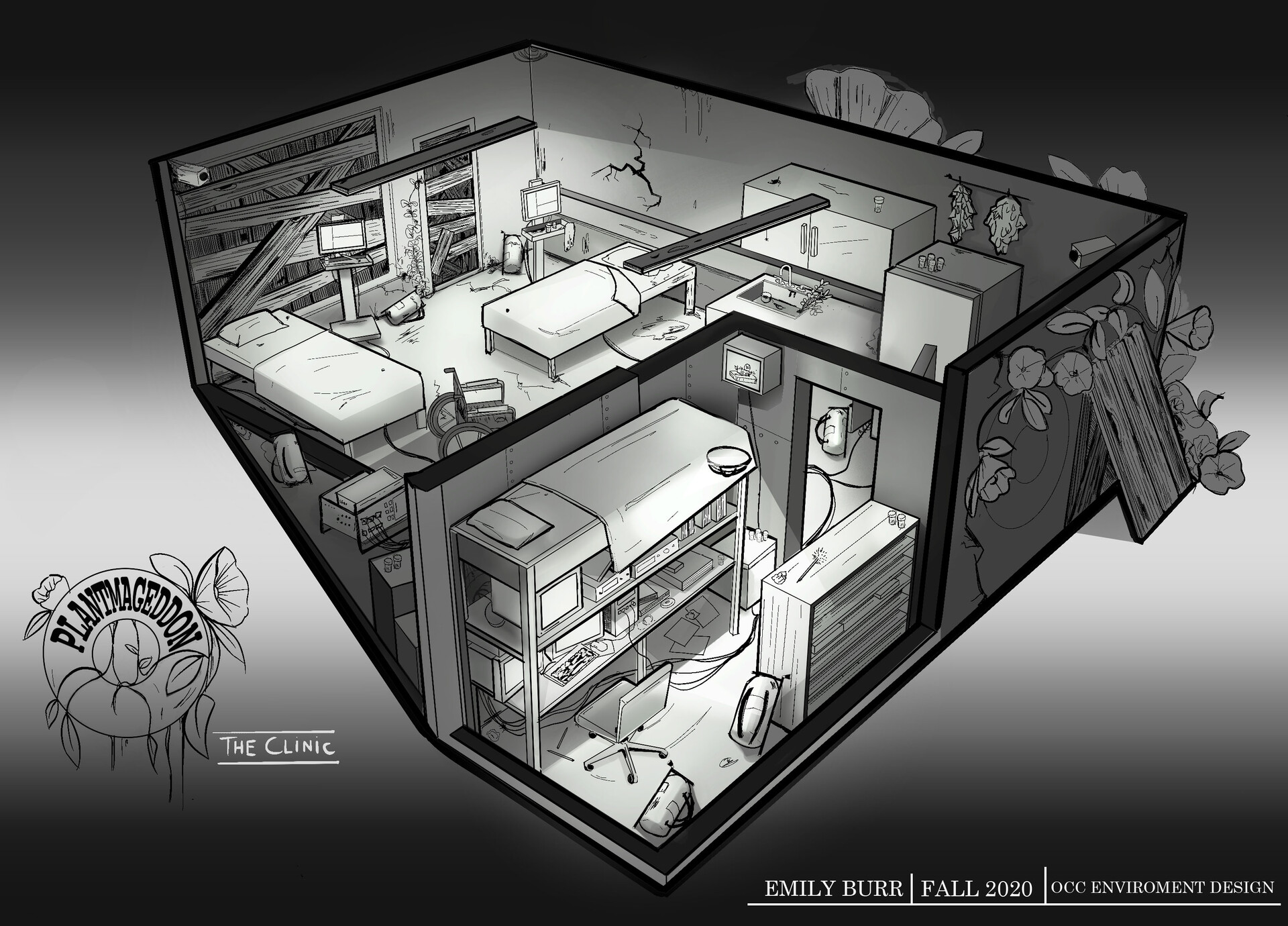 ArtStation - Post-Apocalyptic Med Clinic
