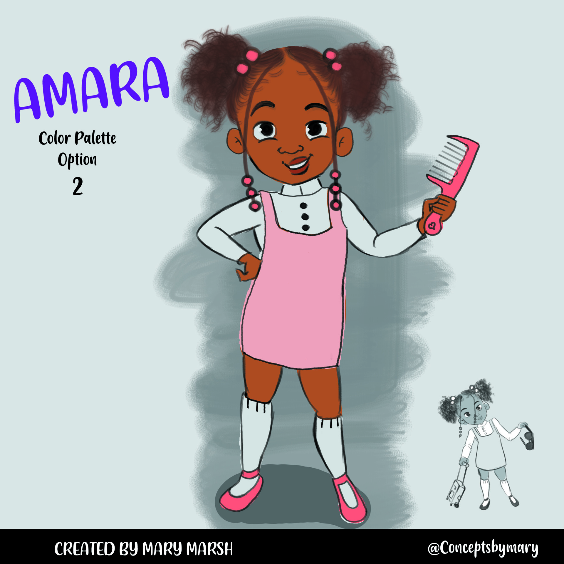 Mary Marsh - Amara Character Design - Children's Book Illustration