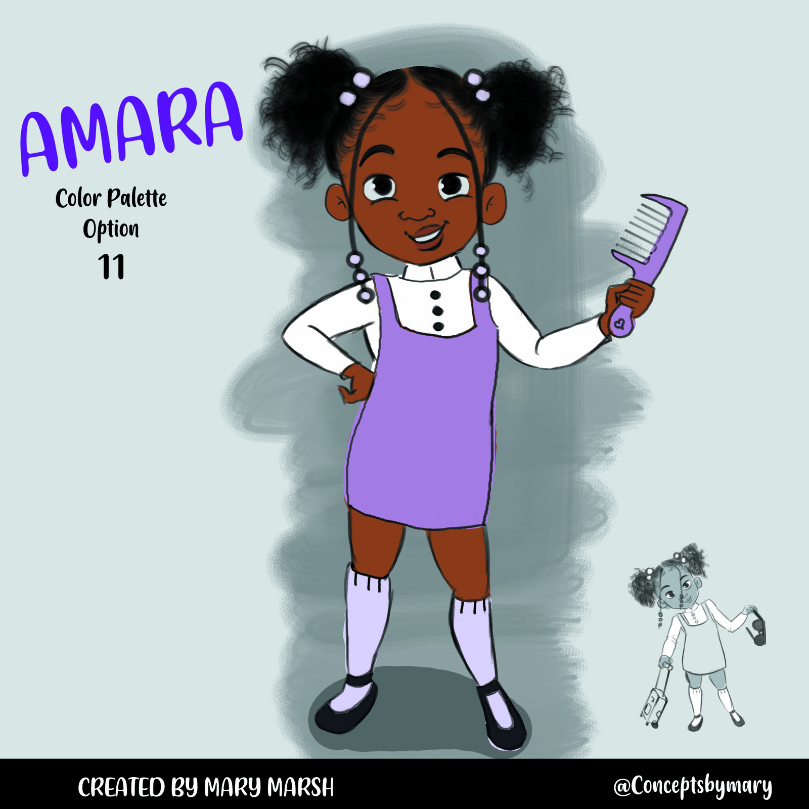 Mary Marsh - Amara Character Design - Children's Book Illustration