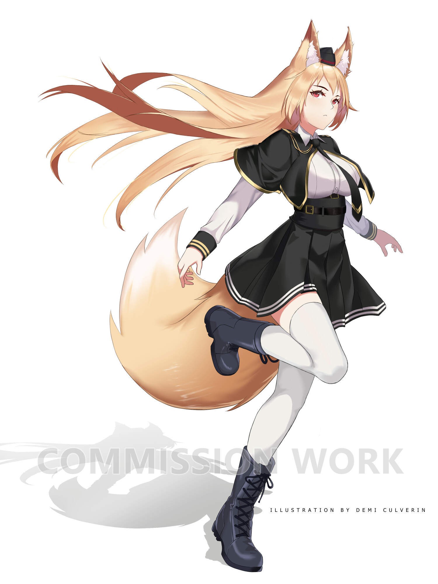 ArtStation - [COMMISSION] Officer Foxgirl Character Sheet