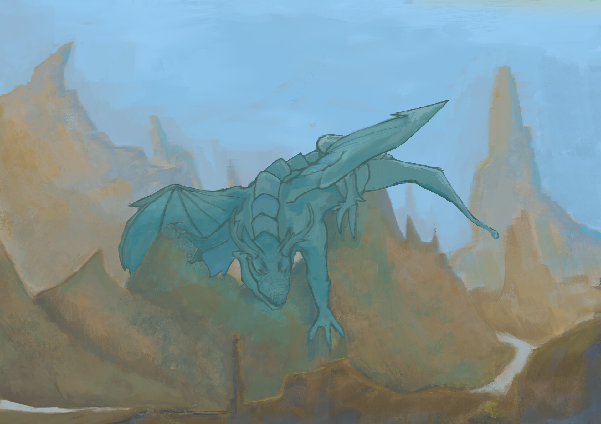 ArtStation - Landscape and Dragon Anatomy Study