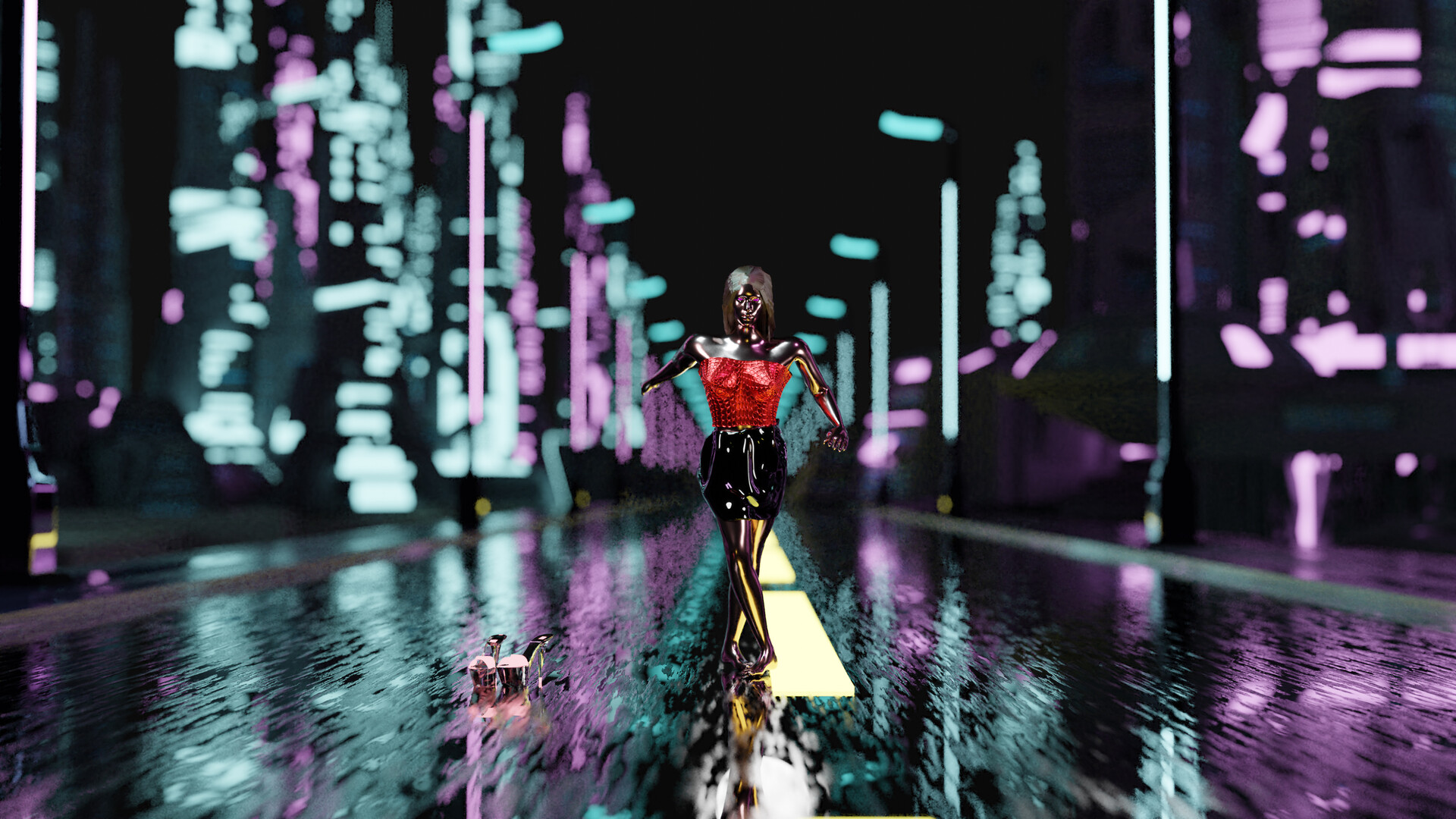 ArtStation - neon lady