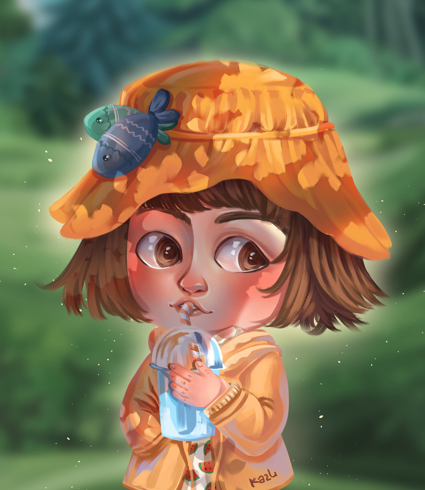 ArtStation - goldfish girl