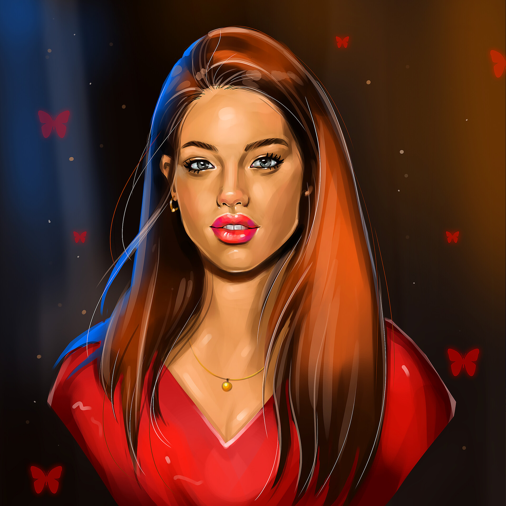 ArtStation - Butterfly girl