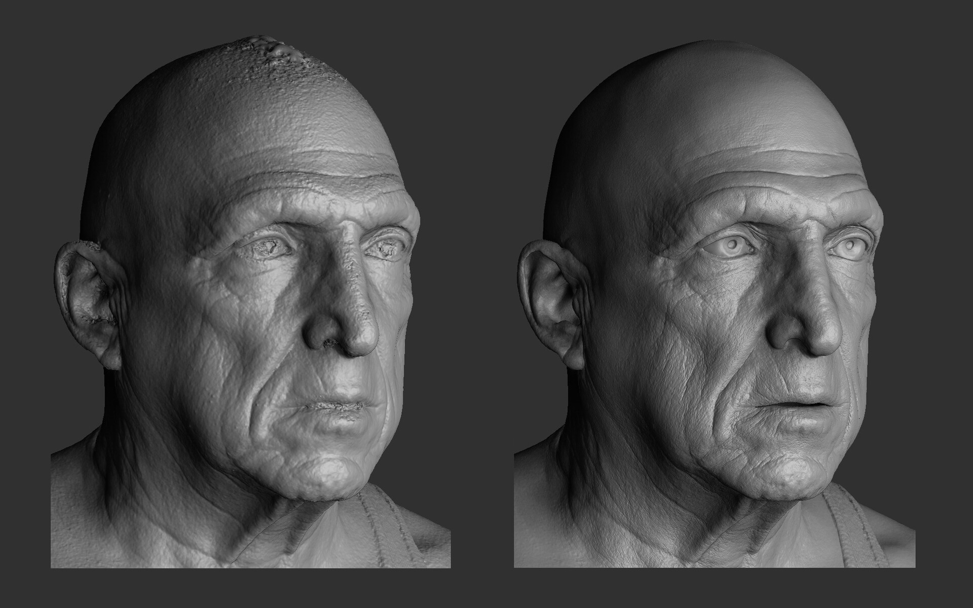 ArtStation - Photogrammetry Head Scan Post Processing in Zbrush