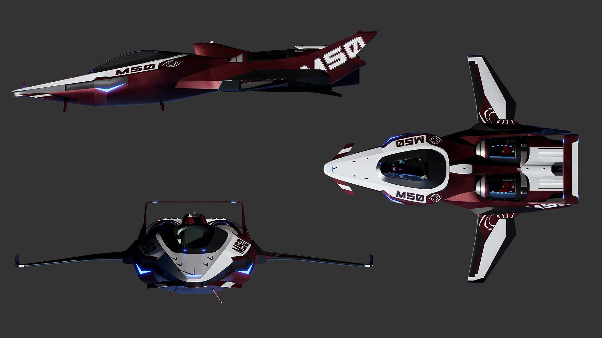 Paul Conti - Origin M50 Star Citizen fan art - 3d Modeling