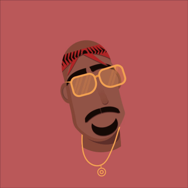 ArtStation - An Old 2D Animation Gif (2pac).