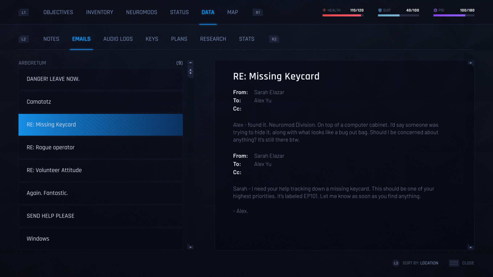Max Osipovsky - Prey (2017) UI Redesign