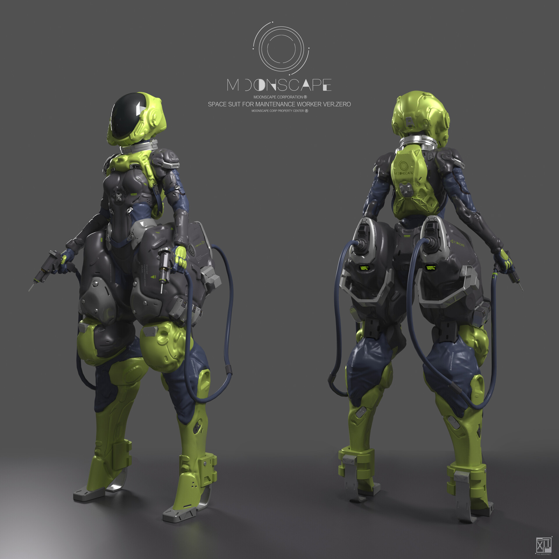 ArtStation - Moonscape Corp:Space suit for maintenance worker ver.zero