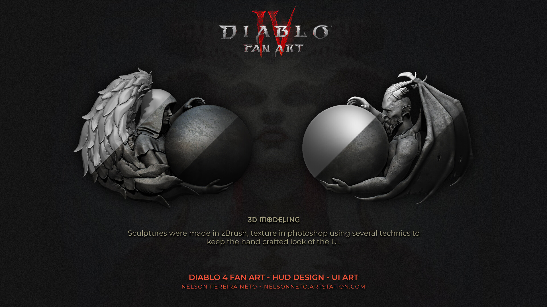 Nelson Neto - UI Art - Diablo 4 - Fan Art - HUD